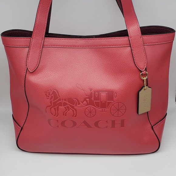 Coach | Bags | Coach Horse And Carriage Tote C463 Poppy Vintage Mauve ...